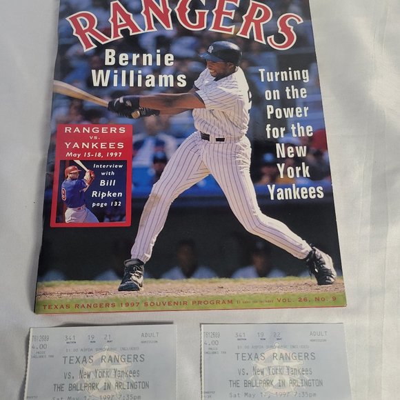 Accessories | Texas Rangers 1997 Souvenir Program With Ticket Stubs ...